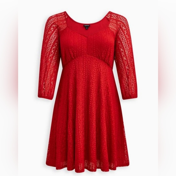 torrid | Dresses | Torrid Lace Mini Fit And Flare Dress | Poshmark
